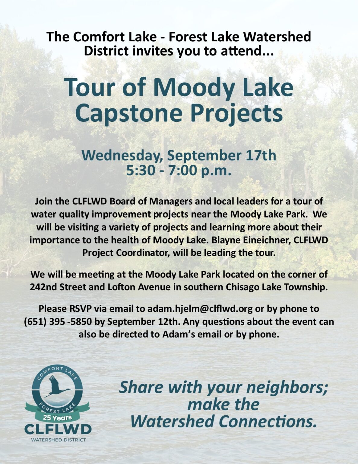 CANCELLED: Tour of Moody Lake Capstone Projects - Comfort Lake Forest ...